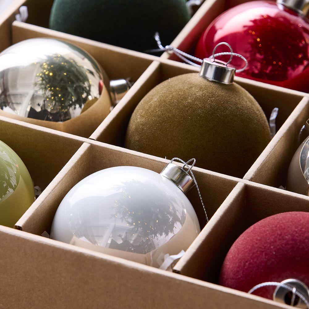 Glass christmas ball sets store